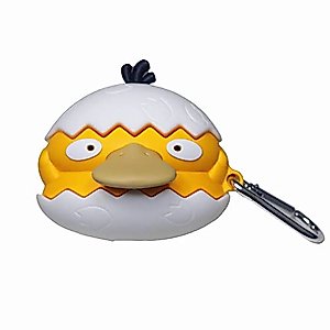 for Apple Airpods pro Case Cute Duck Breaking Egg Design, Funny Cartoon Airpod Case, for Men, Ladies, Teenagers (Cracked Duck)