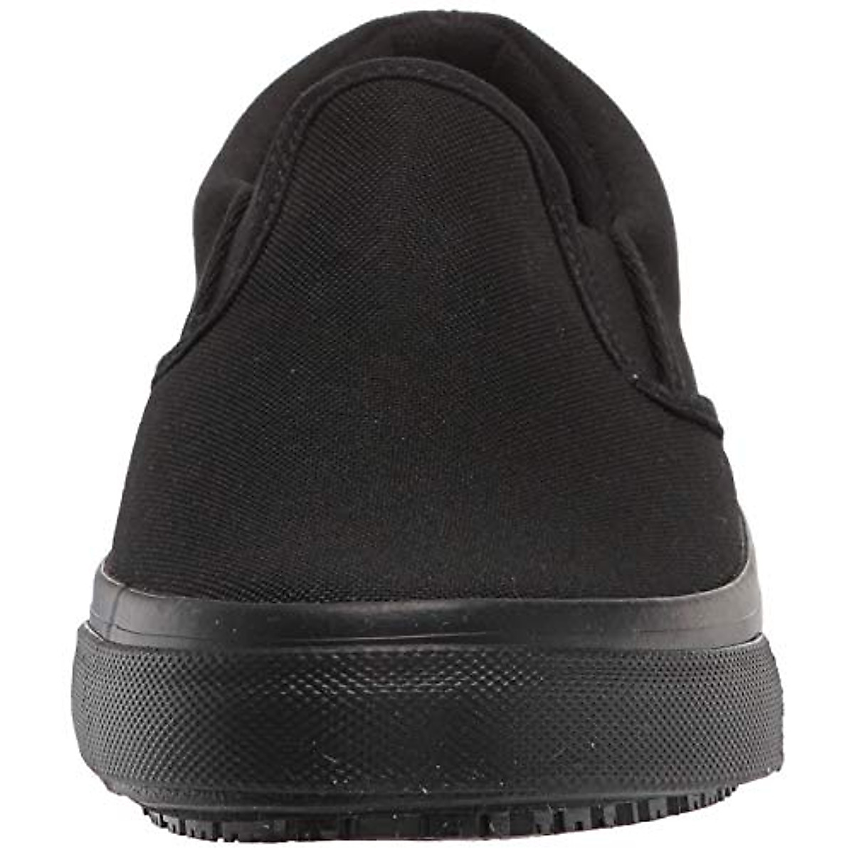 Skechers Women's Canvas Slip on Food Service Shoe, Black, 7.5