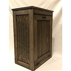 Dicks Wood Creations Wooden Tilt-Out Trash Bin Solid Top