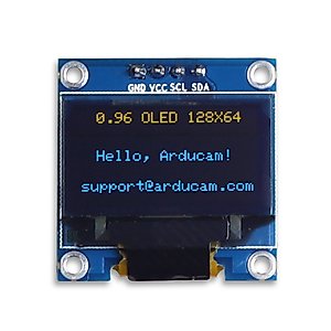 UCTRONICS 0.96 Inch OLED Module 12864 128x64 Yellow Blue SSD1306 Driver I2C Serial Self-Luminous Display Board for Arduino Raspberry Pi Pico