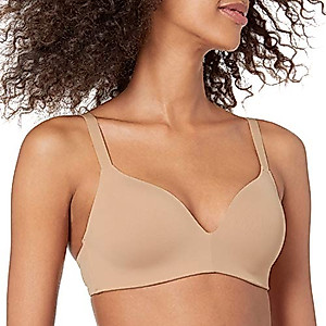 Amazon Essentials Women's Wireless Bra, Camel, 32A