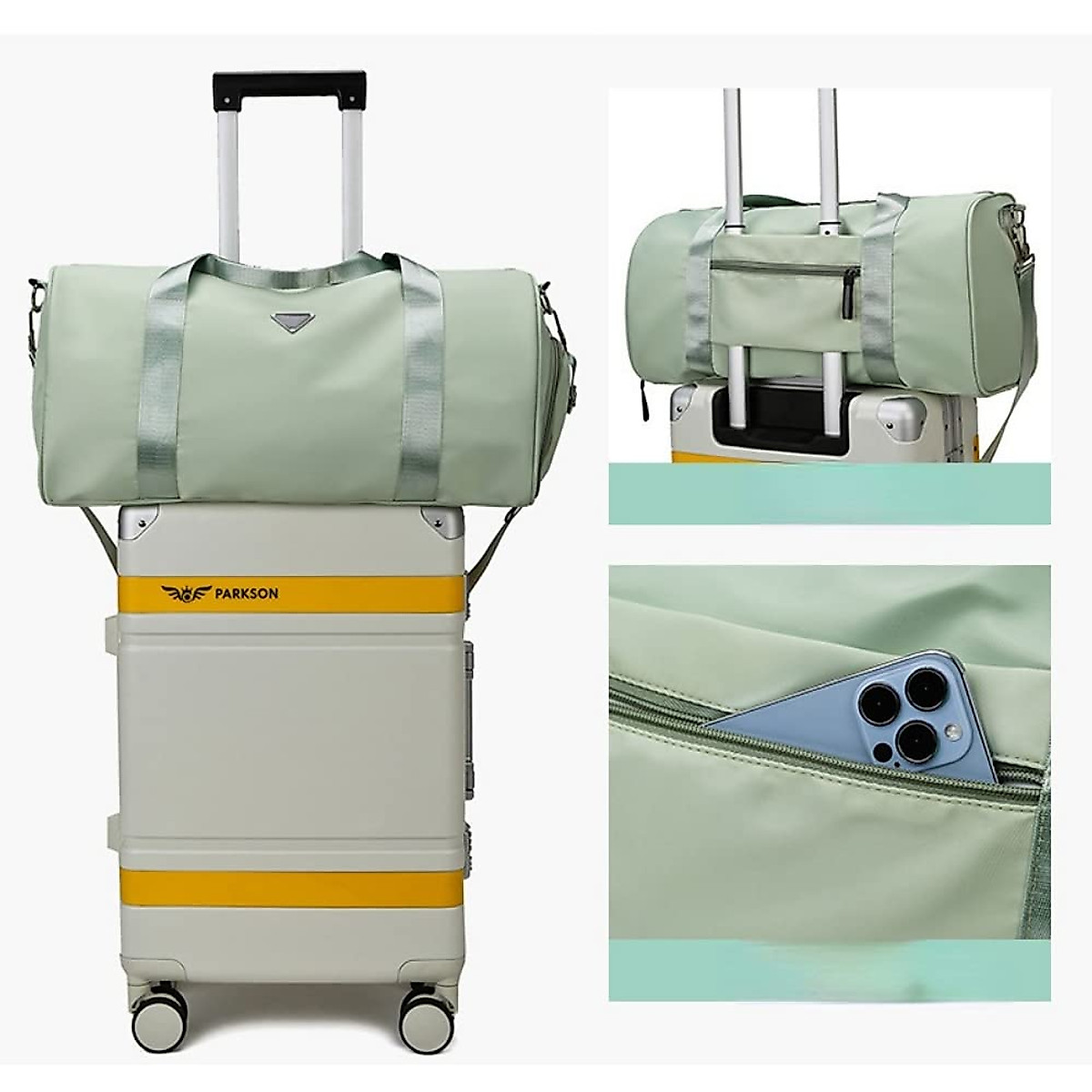 Gym Bag for Women Sports Tote Travel Bags Carry On with Shoe Compartment for Weekender Tennis Baseball Yoga School