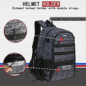 Goloni | Large Lacrosse Equipment Backpack with Two Sticks holder and Separate Cleats Compartment Field Hockey Bag