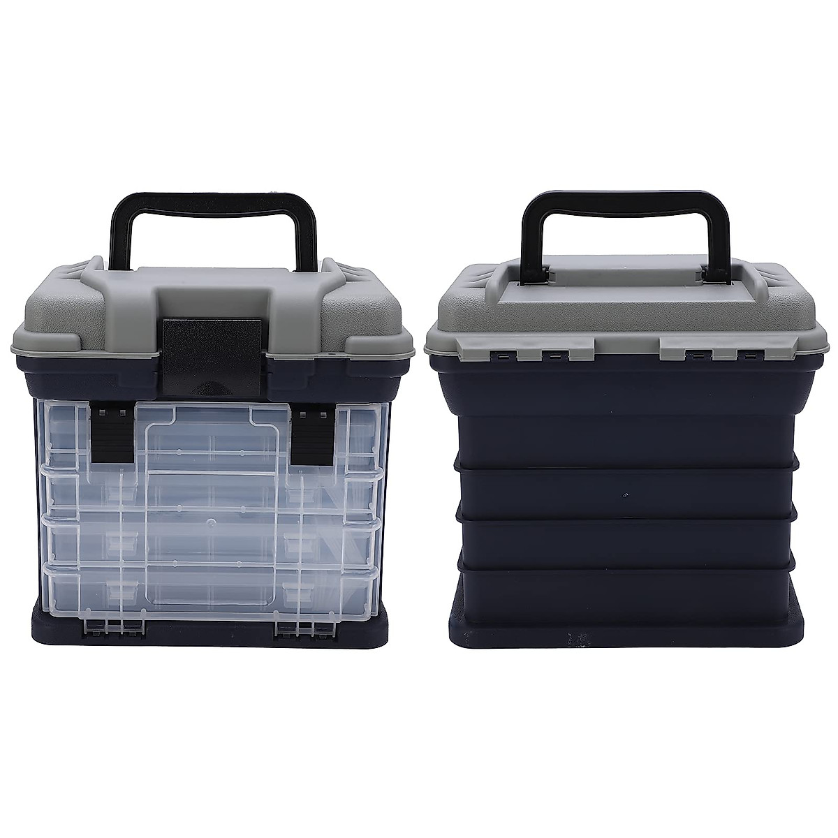 4 Layers Big Fishing Tackle Box, Portable 4 Layers Fishing Case with Handle Firm Adjust Layered for Sea Fishing for Boat Fishing
