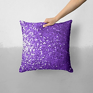 iiRov Purple Shaded Sequence - Custom Decorative Home Decor Indoor or Outdoor Throw Pillow Cover for Sofa, Bed or Couch Cushion (Pillow CASE Cover ONLY)