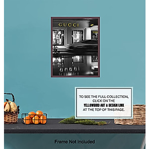 Poster of Gucci Wall Art Decorations - 8x10 Glam Designer Wall Decor - Luxury High Fashion Design Wall Decor - Glamour Wall Art for Living Room - Designer Gifts for Women