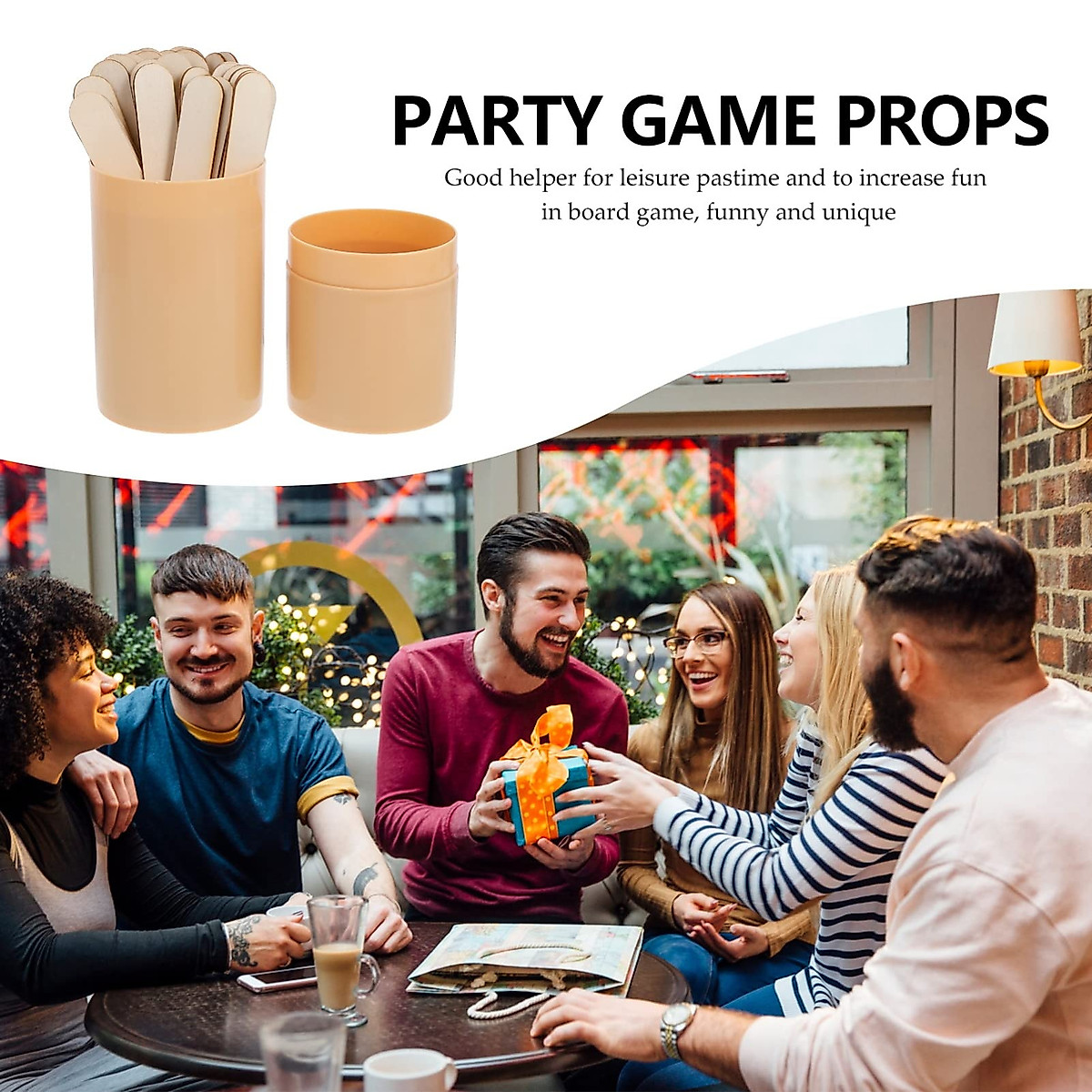 NUOBESTY 1 Set Board Game Bucket Prop Board Game Props Party Board Game Prop Truth-Word Board Game Prop