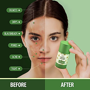 Clay Stick Mask Avocado Dead sea Mud Mask Natural Green Tea Purifying Clay Stick Mask Deep Cleansing Blackhead Remover Clay Mask Nourishing Hydration Facial Mask With Blackhead Remover Extractor Tools