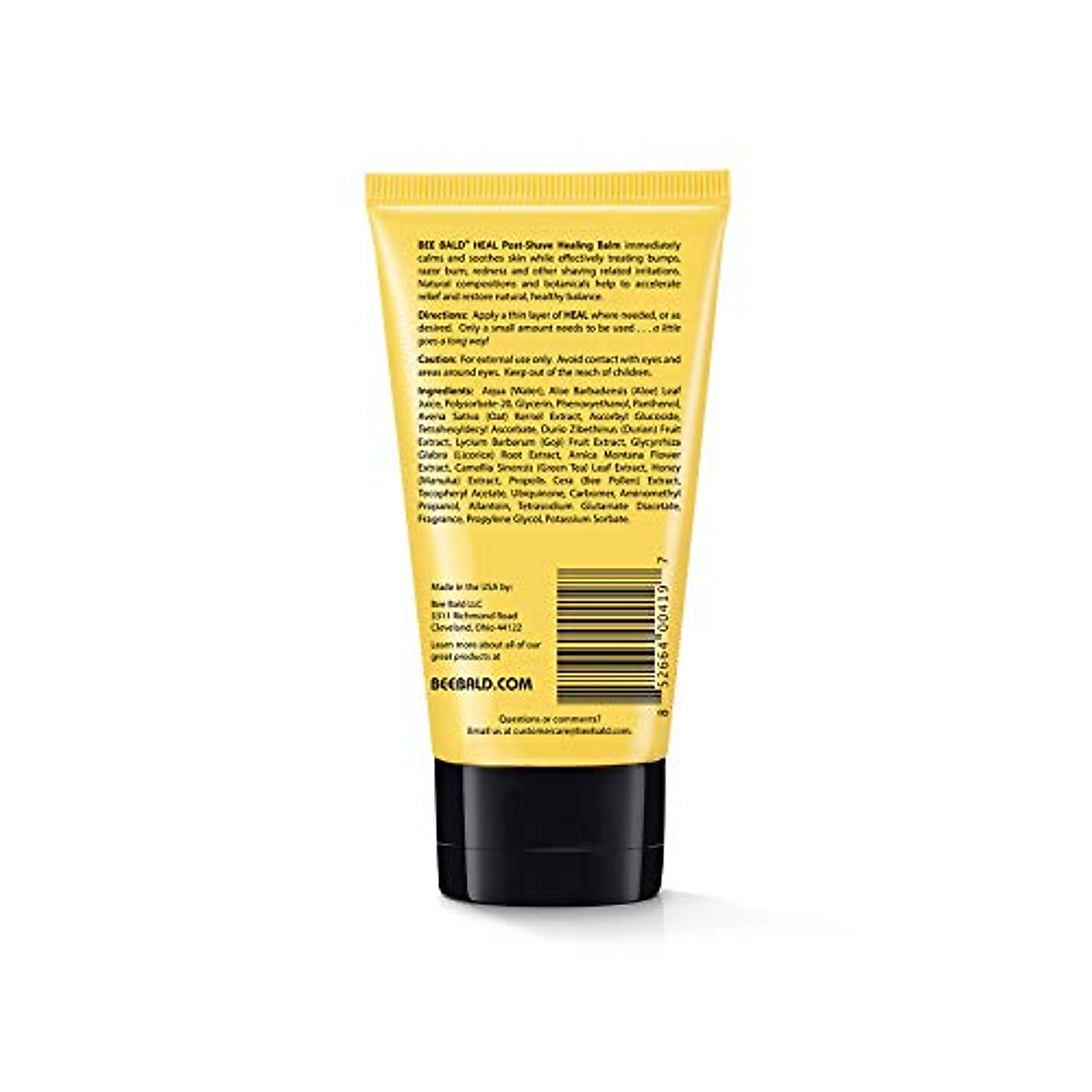 Bee Bald HEAL Post-Shave Healing Balm Immediately Calms & Soothes Damaged Skin, Treats Bumps, Redness, Razor Burn & Other Shaving Related Irritations.