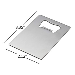Saedy 4-Pack Credit Card Bottle Opener, Stainless Wallet Beer Opener