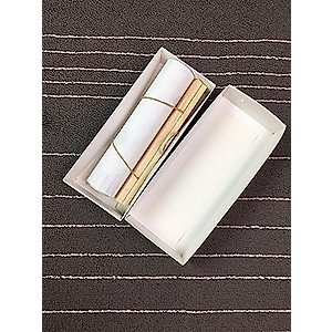 MinoMia Kids Growth Chart, Wood Frame Fabric Canvas Height Measurement Ruler from Baby to Adult for Child's Room Decoration 7.9 x 79in (7.9 x 79in, White & Black)