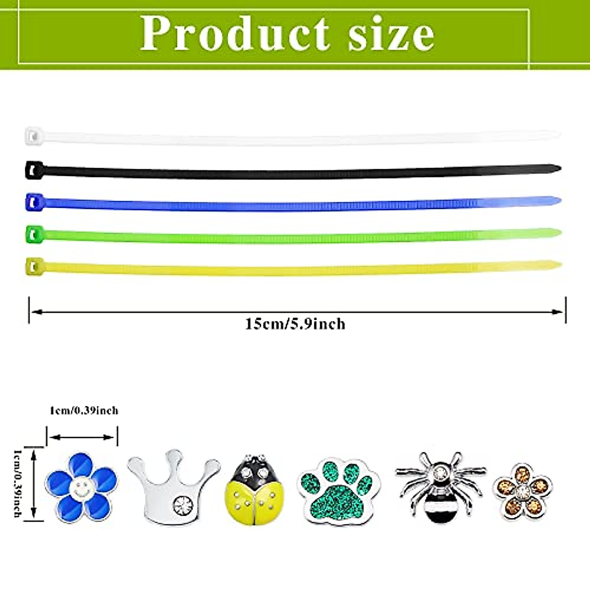 60 Colorful Chicken Poultry Leg Bands Adjustable Chicken Identification Bands Plastic Cable Tie with 30 Poultry Charms Accessories for Bird Chicken Duck Parrot Geese Turkey