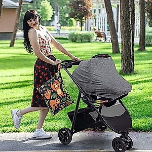 SDMKA 2Pcs Wet Dry Bag for Baby Cloth Diapers Funny Sloth Reusable Waterproof Wet Bag with Two Zippered Pockets for Travel Beach Pool