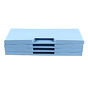 Plastic Drawers Dresser, 19.7x13.8x40.1" Furniture Storage Tower Unit with Wheel Furniture Storage Tower Unit Closet Drawers Tall Dresser Organizer, for Clothes,Playroom,Bedroom - 6 Drawer (Blue)