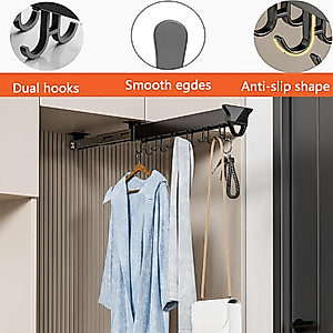 Pull Out Mop And Broom Holder, Laundry Room Organization And Storage, Garage Organization Hooks, Closet Pull Out Storage Organizer, Garden Tool Organizer For Home Kitchen Garden (16.17in-14 hook)