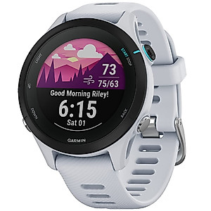 Garmin 010-02641-21 Forerunner 255 Music GPS Smartwatch Whitestone Bundle with 2 YR CPS Enhanced Protection Pack