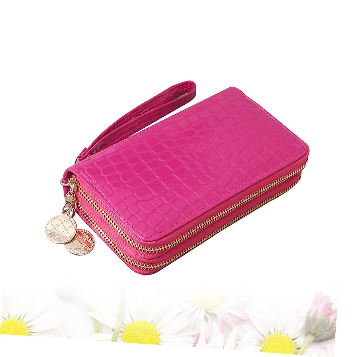 VALICLUD Small Wallet for Women Wallets for Women Mens Wallet Women Wallet Travel Essentials Women Purse Leather Wallets Crossbody Wallet Purse Long Purse Women's Clutch Strap Double Zipper