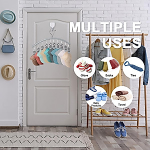 ZURLEFY Closet Systems Organizers and Storage for Small Closets, 20 Clips Room Jeans Organization for Closet, Portable Closets for Hanging Clothes (26-06)