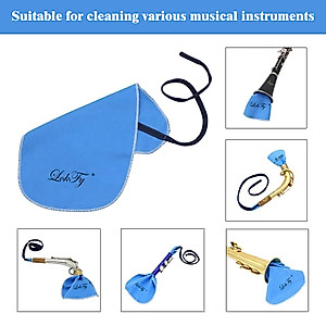 Cleaning Cloth for Inside Tube Suitable for Clarinet Piccolo Flute Sax Saxophone (Blue)