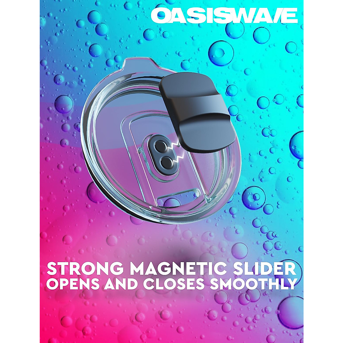 20 oz Tumbler Lid, Magslider Lid Compatible for YETI 20 oz Tumbler,10/24 oz Mug and 10 oz Lowball,Travel Spill Proof Cup Lids Covers with Magnetic Slider Replacement Lid,BPA Free （2 Pack）