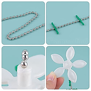 Framendino, 14 Pack Flower Shape Shower Drain Sink Remover Hair Filter Chain Hook Flower Drain Hair Catcher Drain Clog Remover Tool