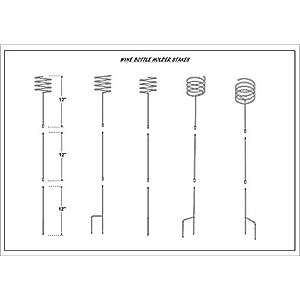 Wine Bottle & Cup stakes Holder Rack - Adjustable Height to 36 INCHES, Durable Metallic Frame, Sturdy Base & Secure Grip | Holds Bottles Of Wine, Beer,Champagne,Beverages,Glasses& More 5 Pieces Set