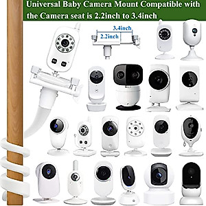 Universal Baby Monitor Mount.JAMYOK Baby Camera Holder Compatible with VTech VM901 / VM919HD/VAVA/HIPP Baby Camera,Baby Monitor Shelf for Crib Nursery Compatible with Most Baby Monitors