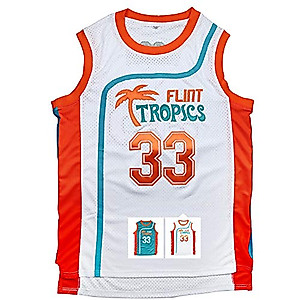 Aolapo Flint Tropics Jersey Moon 33 Basketball Jerseys for Men S-XXXL White
