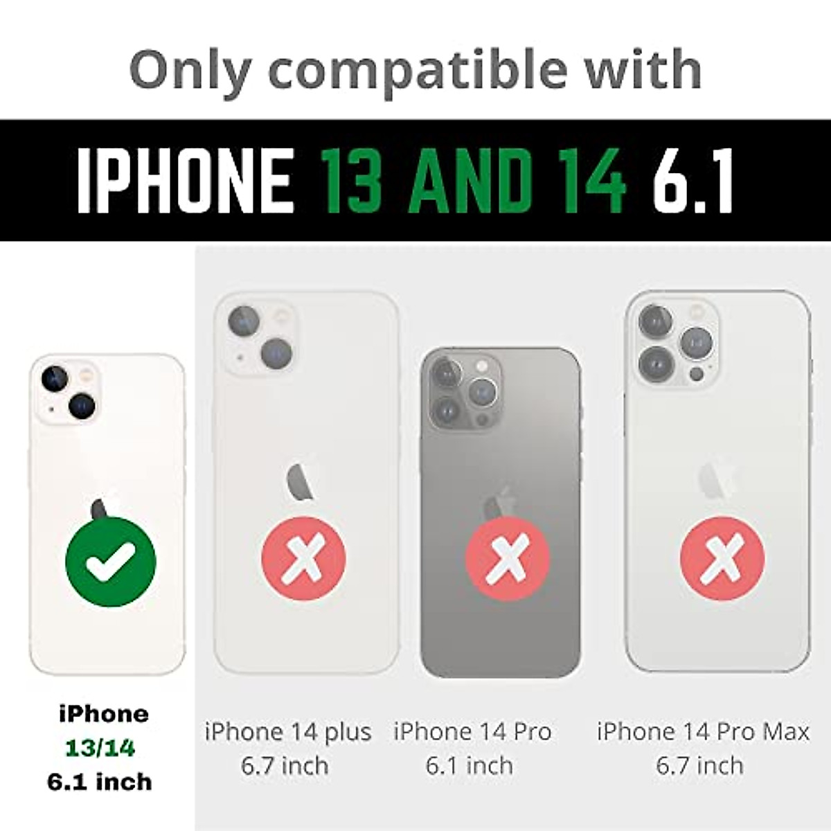 ArtsEvo Designed for iPhone 14 Case and iPhone 13 Case, 6.6ft Drop Protection, Full Body Screen Camera Protective Phone Case,Pink