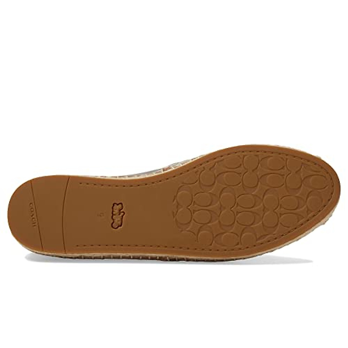 COACH Carley Metallic Leather Espadrille Platinum Champagne 5 B (M)