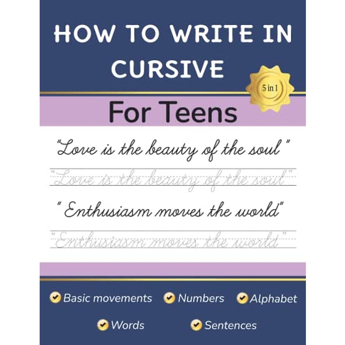 How to write in cursive for teens: Cursive handwriting workbook for teens beginners, 8.5 x 11 inches.