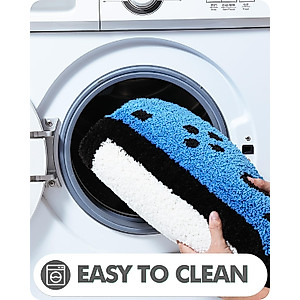 LUMI Fun Glove Floor Mat - Playful Glove Design, Non-Slip Backing, Durable and Easy to Clean, Ideal for Living Room, Bedroom, Nursery and Playroom Decor, 16"x32", Game Console