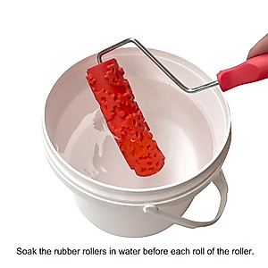 Nichiyo 7'' Texture Roller DIY Decorative Art Pattern Paint Roller Rubber Roller for Walls, Furnitures and Floors Decoration(EG323T)