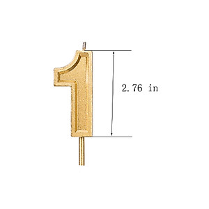 2.76 inch Gold 21st Birthday Candles,Number 21 & 12 Cake Topper for Birthday Decorations