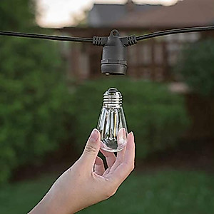 51FT Solar String Lights Outdoor Waterproof, 17PCS Edison Patio Lights Solar Powered Outdoor String Lights with Shatterproof for Patio, Backyard, Party, Garden (Warm White)
