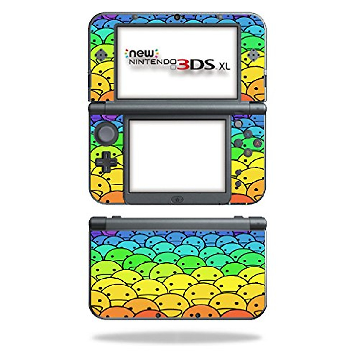 MightySkins Skin Compatible with Nintendo 3DS XL (2015) - Happy Faces | Protective, Durable, and Unique Vinyl Decal wrap Cover | Easy to Apply, Remove, and Change Styles | Made in The USA