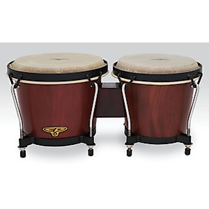 Latin Percussion Cosmic Percussion 6 7-inch Traditional Set-Dark Wood Bongos (CP221-DW)
