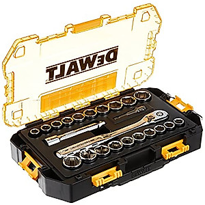 DEWALT Drive Socket Set, SAE/Metric, 1/2-Inch, 23-Piece (DWMT73813)