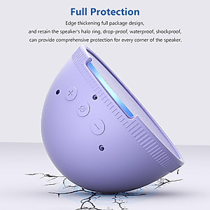 sikiwind Speaker Cover, Silicone Au-dio Box Cover Case Waterproof Speaker Protective Sleeve Shockproof Anti Drop Accessories for Amazon Echo Pop