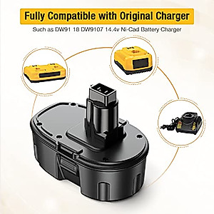 FirstPower 4.0Ah 18V DC9096 DC9098 Replacement Battery - Compatible with Dewalt 18V XPR Cordless Power Tools DC9096 DC9098 DC9099 DW9095 DW9096 DW9098 DE9038 2Packs