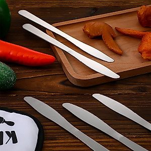 Gisafai 150 Pcs Stainless Steel Dinner Knives 8.3 Inches Spreader Knives Silverware Durable Butter Knife for Steak Table Home Restaurant Kitchen, Silver