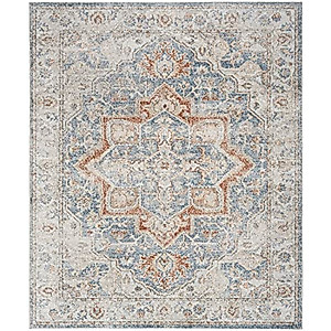 Nourison Astra Machine Washable Persian Denim Multi 7'10" x 10' Area -Rug, Easy -Cleaning, Non Shedding, Bed Room, Living Room, Dining Room, Kitchen (8x10)