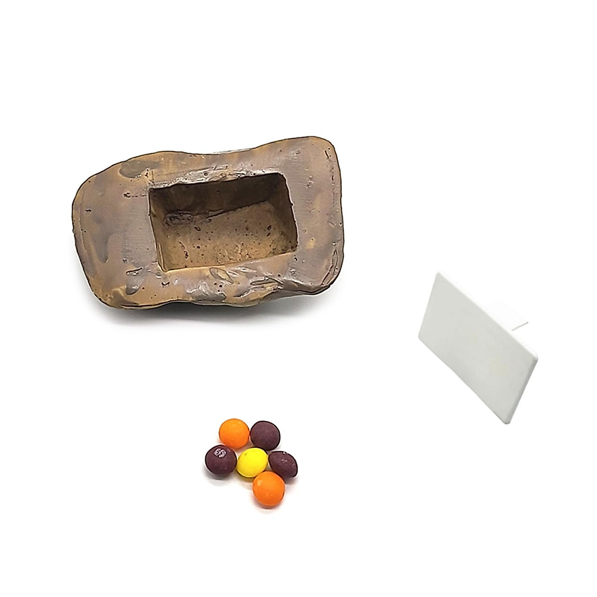 KODASW Outdoor Key Hider Key Holder Faux Rock Key Cash Hide Realistic Rock Design Weatherproof and Rust Resistant Resin
