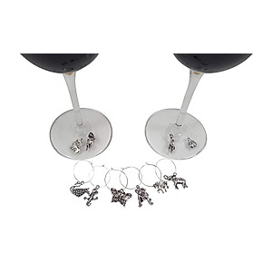 Palm City Products 10 Piece Animal Themed Wine Charm Set