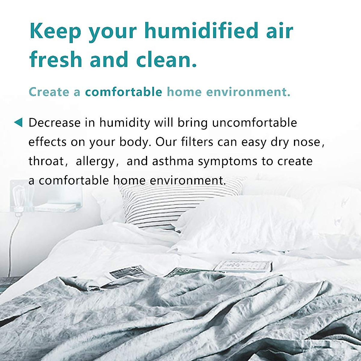 Horyliin 4 Pack Humidifier Wicking Filters Replacement Compatible for Honeywell HAC-504 and HAC-504AW,HCM-350,HCM-300T, HCM-600, HCM-710, HCM-315T