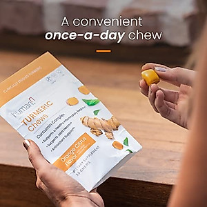 humanN Turmeric Curcumin Chews Supplement – High Absorption Turmeric - Orange Citrus Flavor – from The Makers of SuperBeets, 30 Count