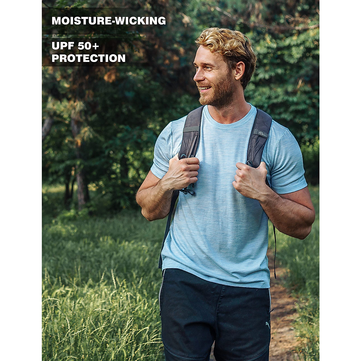 Merino.tech Merino Wool T-Shirt Mens - 100% Organic Merino Wool Undershirt Lightweight Base Layer (Heat Black, Medium)