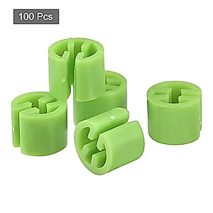MECCANIXITY Clothes Hanger Marker Blank Fit 3.5mm Rod for Garment Color Coding Light Green Count 100