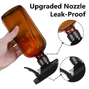 Amber Glass Spray Bottles, 3 Pack 8 Oz Amber Spray Bottles, Refillable Empty Spray Bottles with Adjustable Nozzle, for Essential Oils, Cleaning Solutions, Aromatherapy, Facial Hydration, Hair Mister
