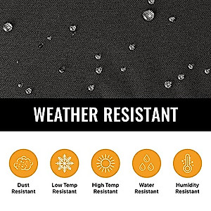 KHOMO GEAR Heavy Duty Outdoor Furniture Cover - Waterproof Square & Rectangular Covers with Air Vents - UV Resistant Polyester Patio Garden Cover - for Ottoman, Tables, Coffee Side Tables and Others